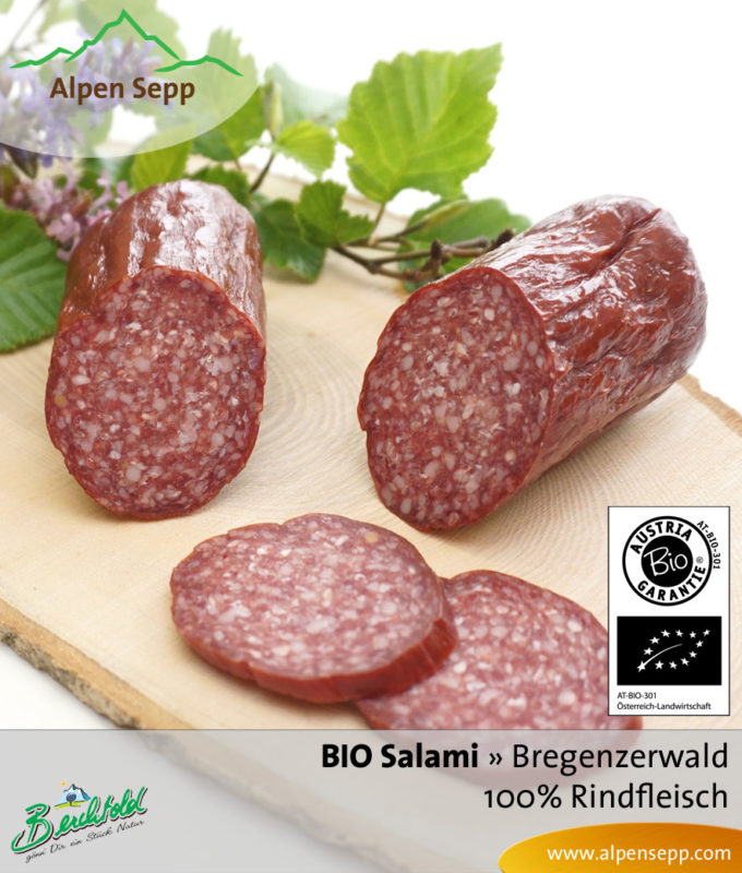 BIO Rindsalami Spezialität aus 100% Rindfleisch - 1 Stange - im Shop