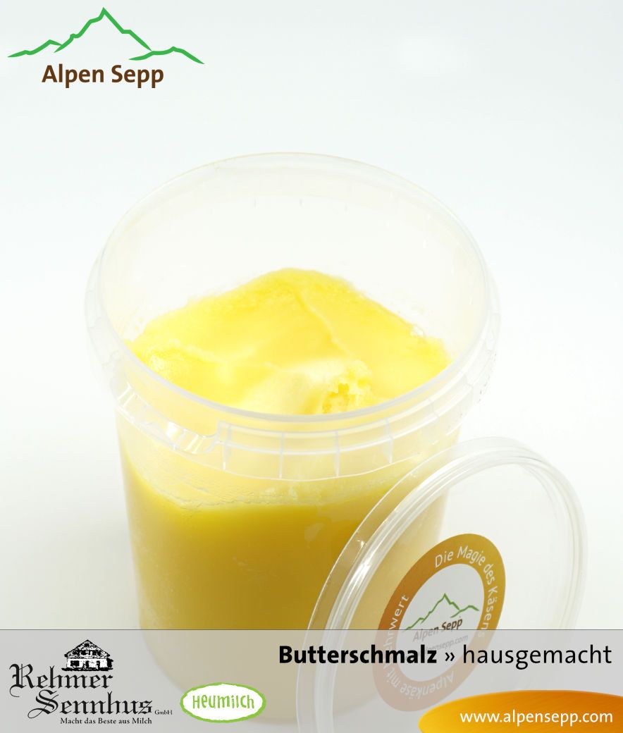 Laktosefreies Premium Butterschmalz, Butterreinfett bzw. Ghee im Tigel ...